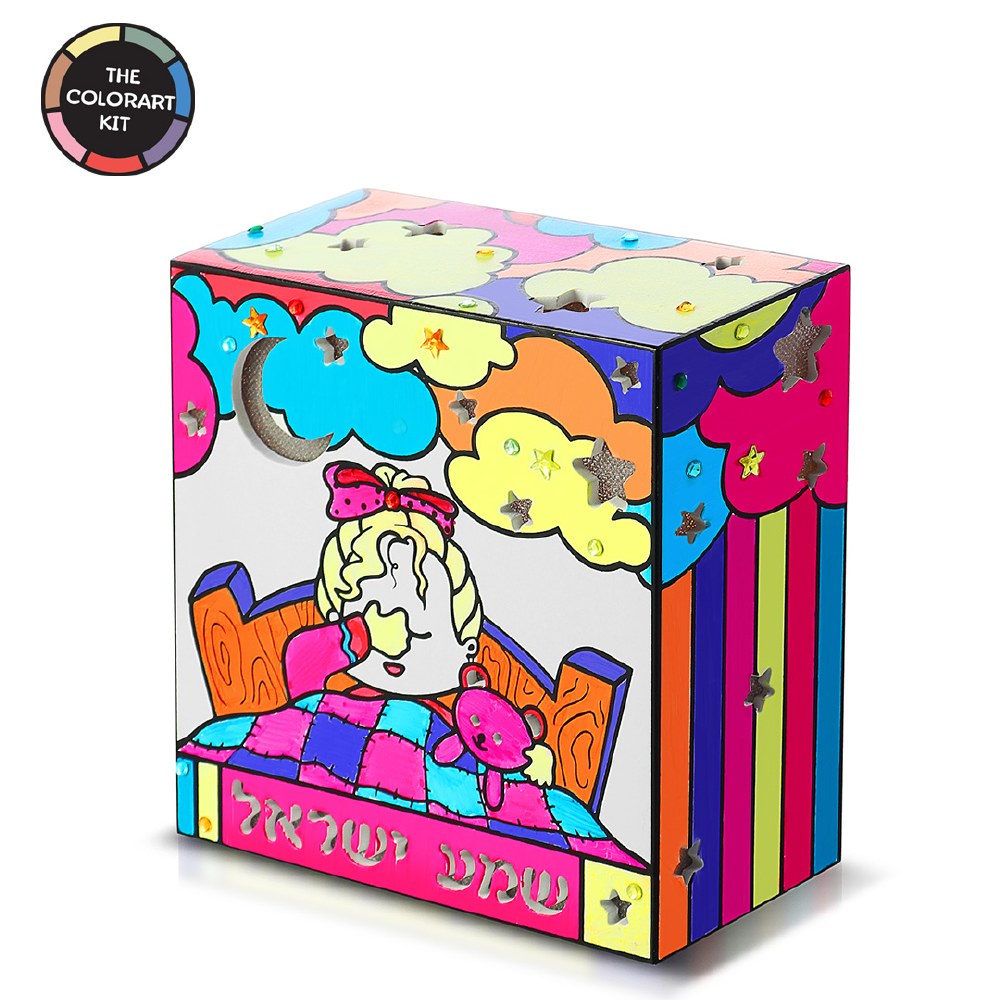 ColorArt Shema Light Box Girl Design 5" Craft Kit - The Judaica Place